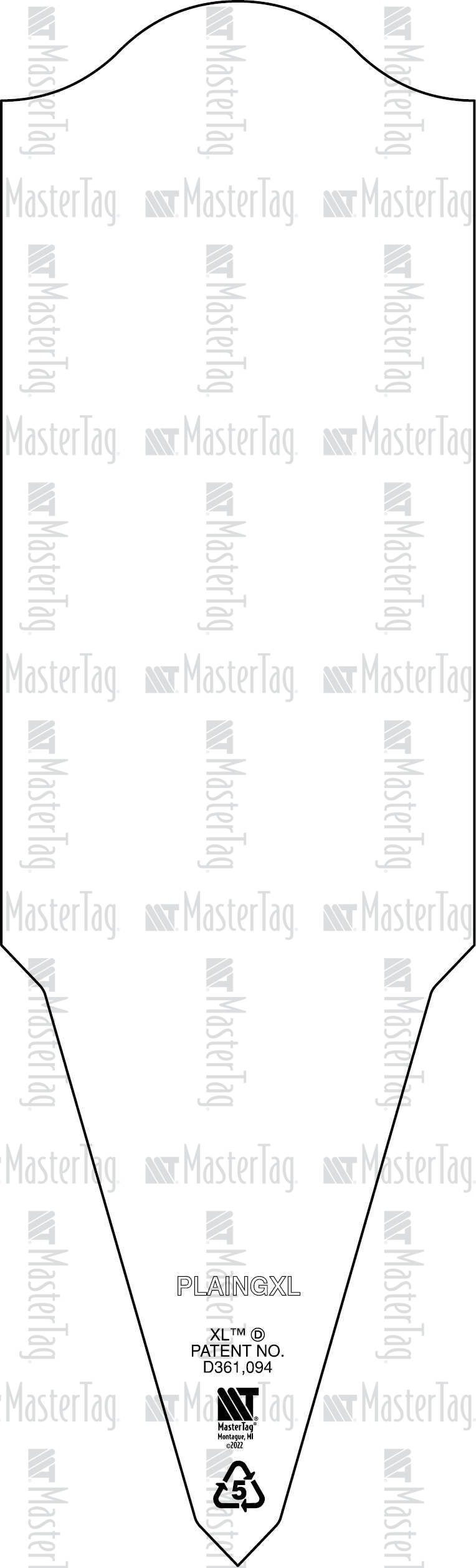 Unprinted Gardener's XL Improved Label (Stock) 1.9" x 6.28" Stake Tag