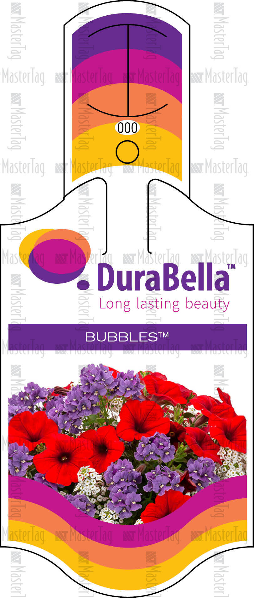 DuraBella™ Bubbles™ XL Hang Basket Tag Small