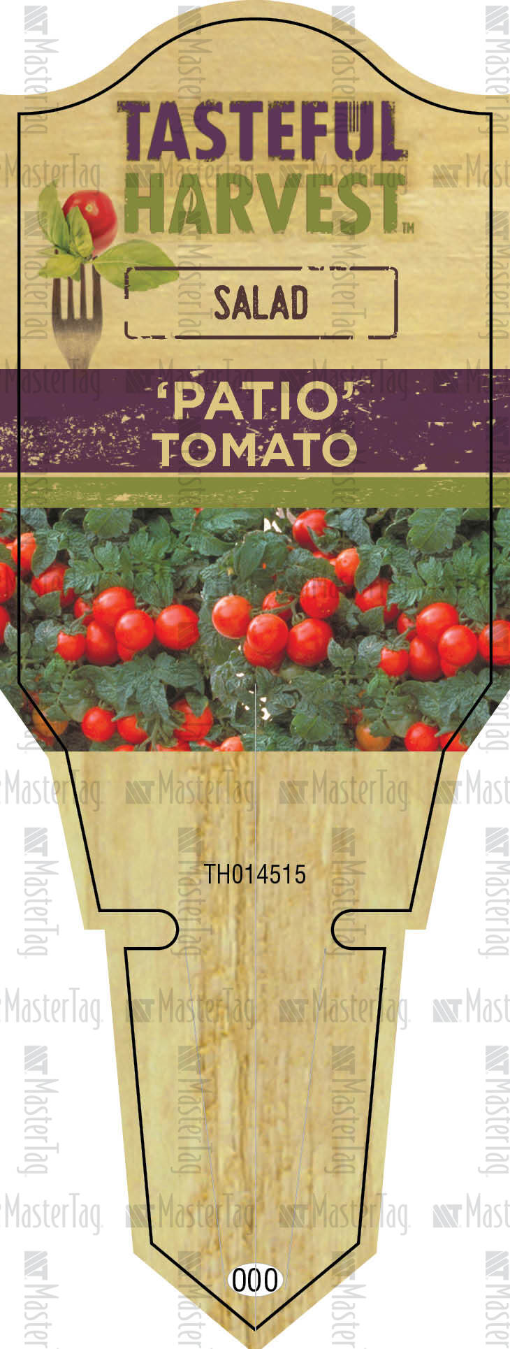 Tasteful Harvest Tomato 'Patio' Mid XL Locking Stake Tag